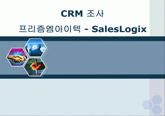 CRM 조사 프리즘엠아이텍 - SalesLogix