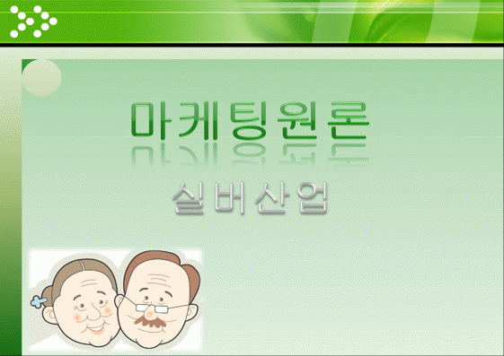 마케팅 - 실버산업