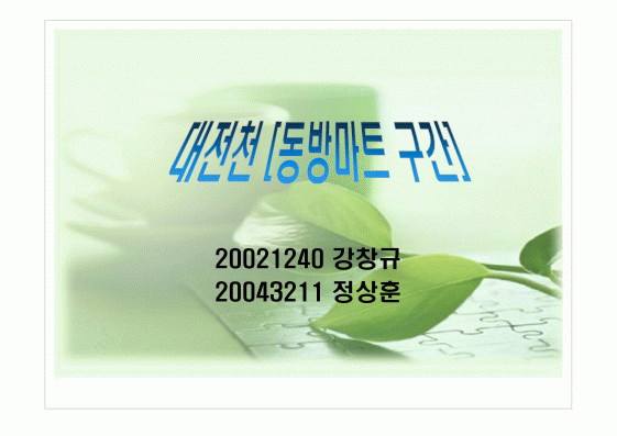 대전천조사(동방마트구간)
