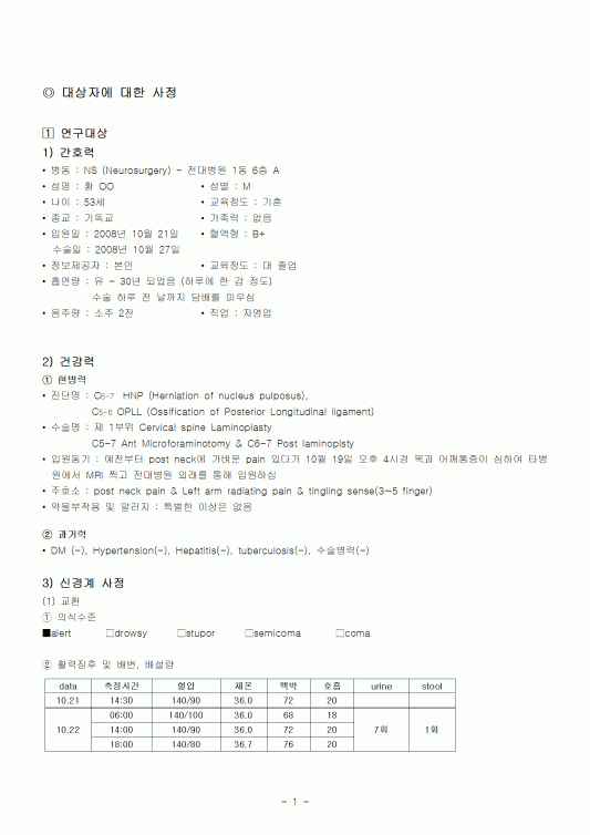 신경외과 HNP case study