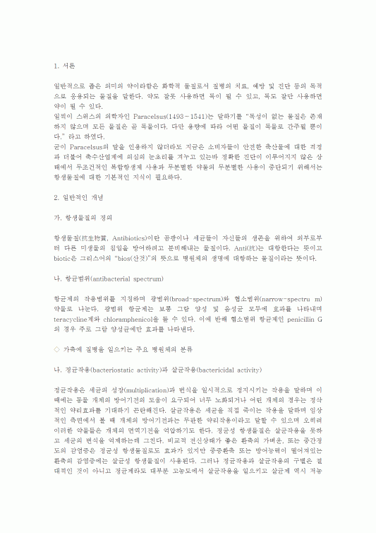 항생물질 (抗生物質 Antibiotics)