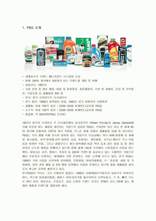 P&G의 경영전략, 사회공헌, 마케팅 분석