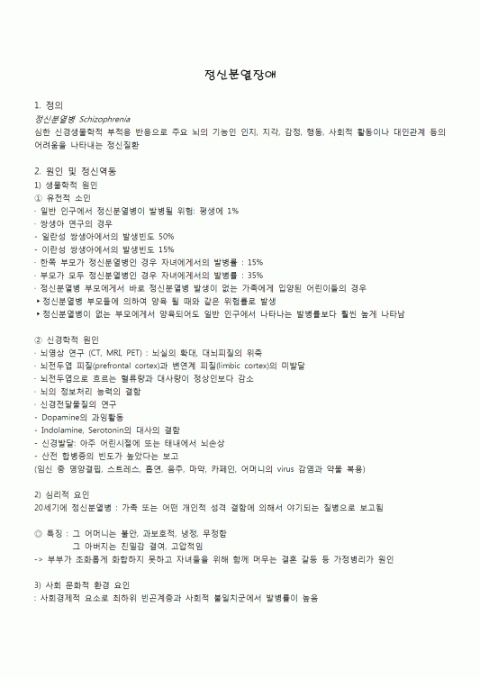 정신분열장애