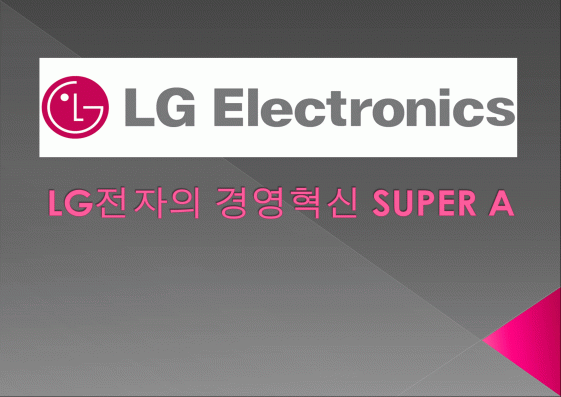 [혁신경영]LG전자의 경영혁신 SUPER A