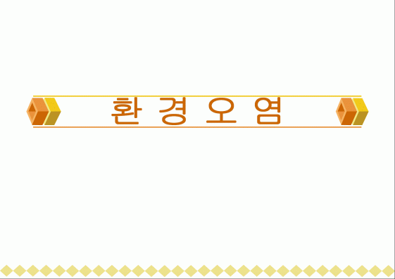 환경 오염에 대하여
