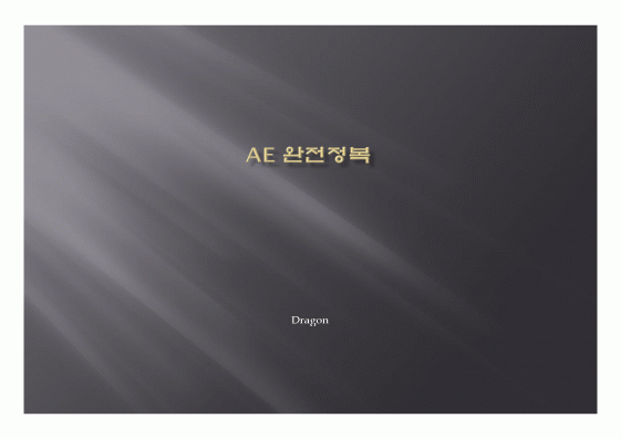 AE완전정복_AE의 덕목13가지