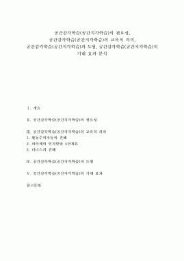 [공간감각학습][공간지각학습][공간사고]공간감각학습(공간지각학습)의 필요성, 공간감각학습(공간지각학습)의 교육적 의의, 공간감각학습(공간지각학습)과 도형, 공간감각학습(공간지각학습)의 기대 효과 분석