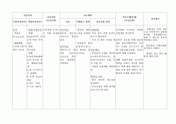 [논문] 정형외과간호과정