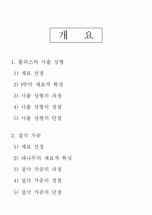 부채제작의 사출 성형법과 절삭 가공 비교