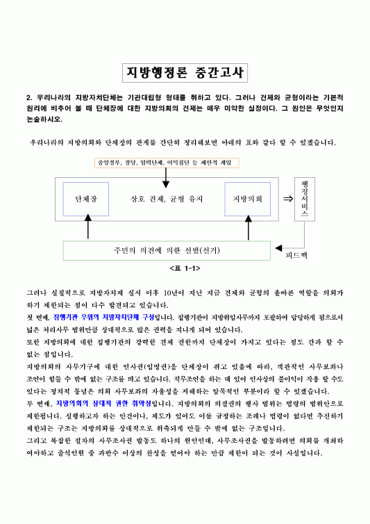 지방의회의 견제, 지방행정의 문제점