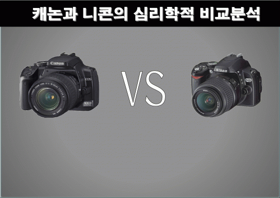 캐논 니콘 광고 심리 분석 PPT