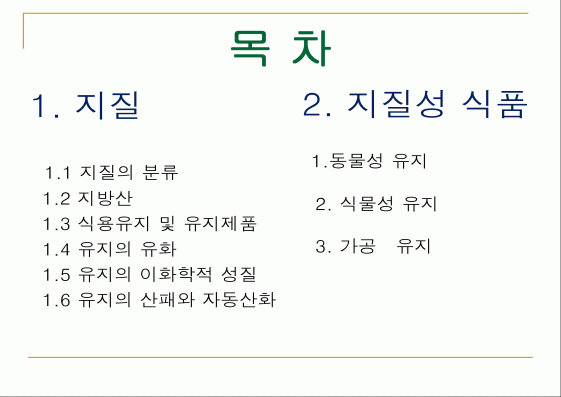 지질과 지질성 식품