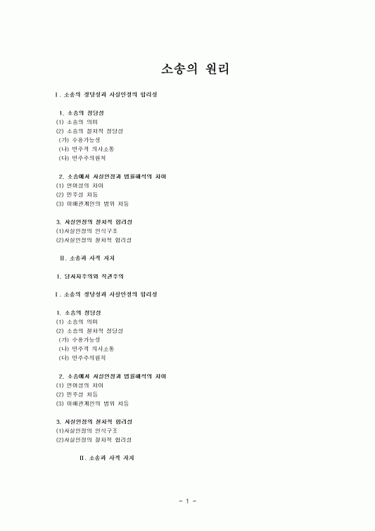 소송의 원리 이해