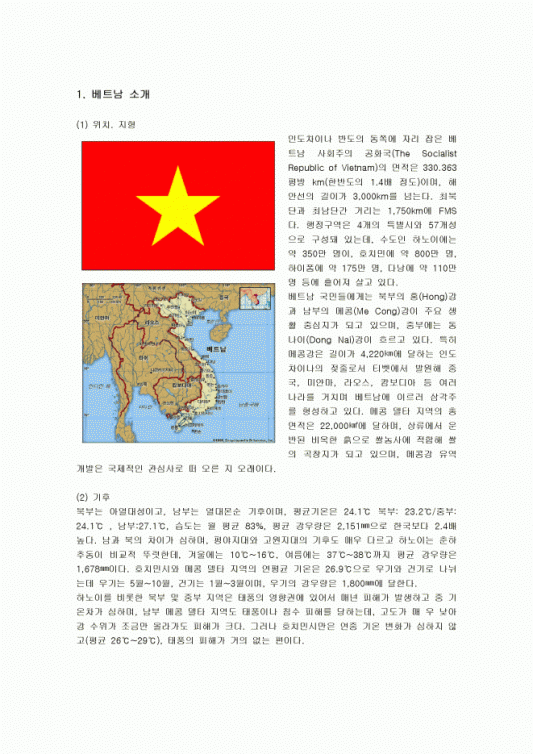 베트남의 경제성장과 성과 및 문제점