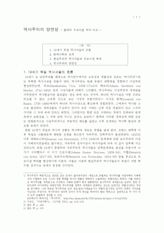 역사주의의 양면성