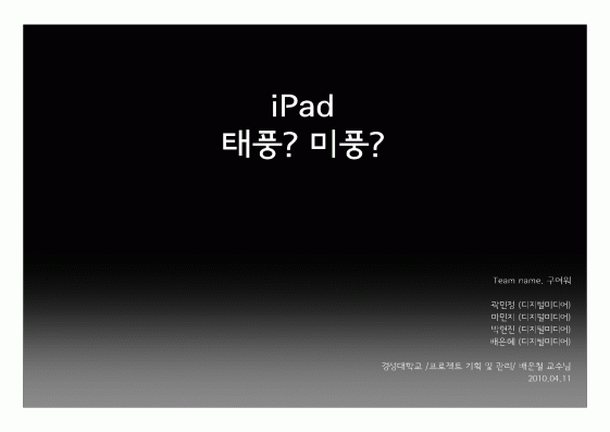 iPad 태풍?미풍?