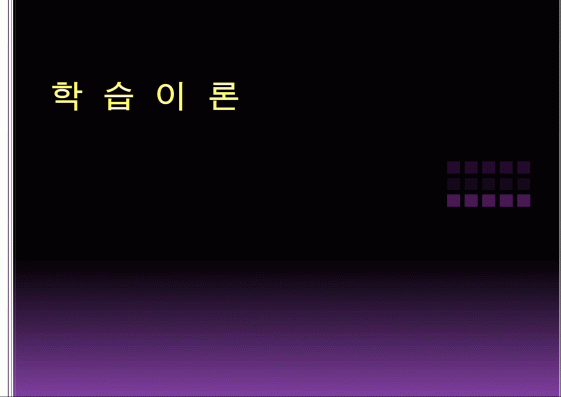 학습이론 - ppt