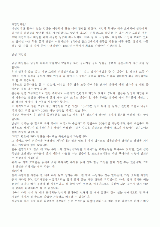 여성간호학- 피임법