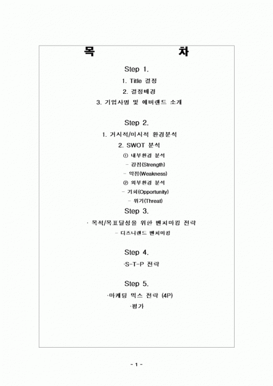 에버랜드 마케팅 보고서