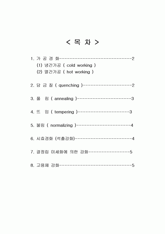 금속재료의 강화기구