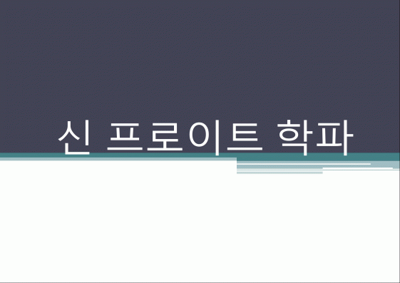 신 프로이트 학파