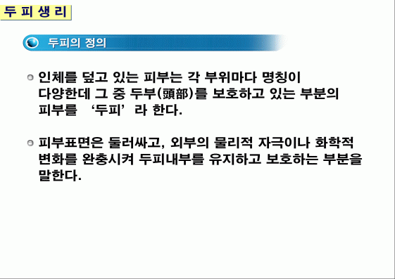두피의 구조 레포트 자료