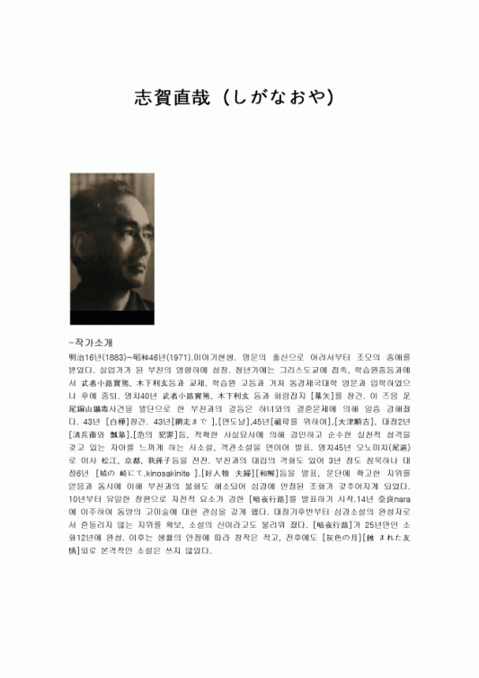 [인문]しがなおや 시가나오야