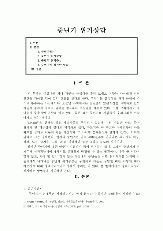 중년위기상담