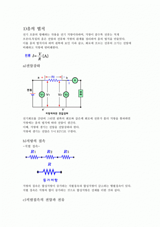 옴의 법칙 키르히호프법칙