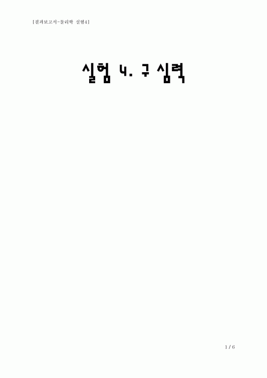 물리학실험-구심력