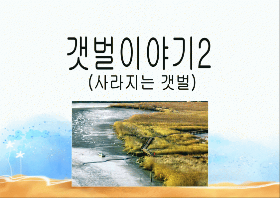 환경교재연구 갯벌 수업자료