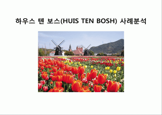 하우스텐보스 사례분석(실패요인중심으로)