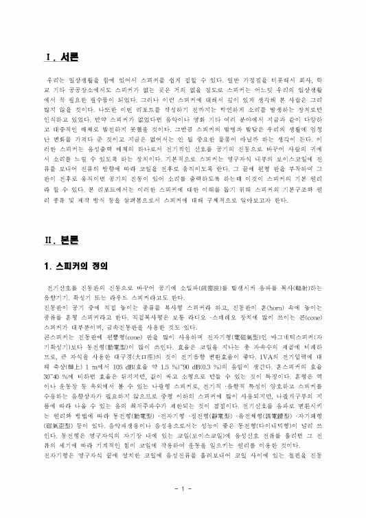 스피커의 모든것
