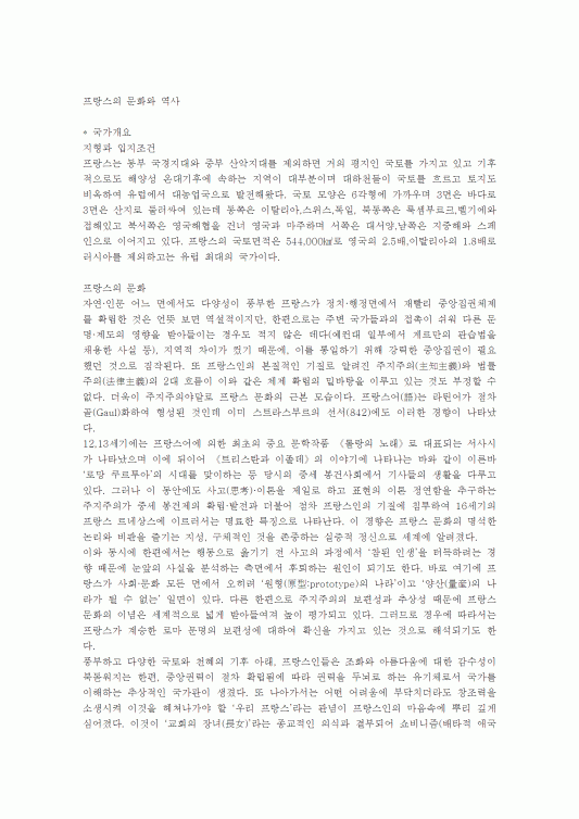 프랑스의 문화와 역사