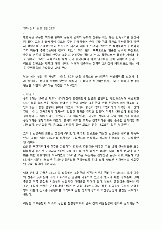 영화로 보는 역사:태극기 휘날리며를 보고 역사를 재해석