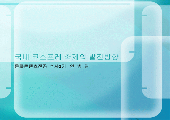 국내 코스프레의 발전방향
