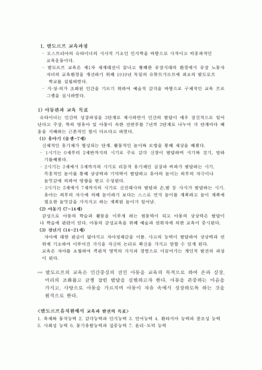 발도르프 교육  [분석/조사]