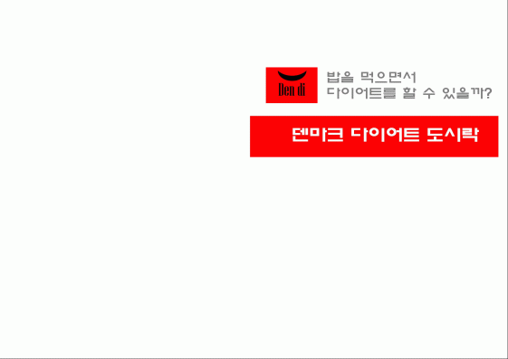 덴마크다이어트 분석 STP SWOT 기타등등