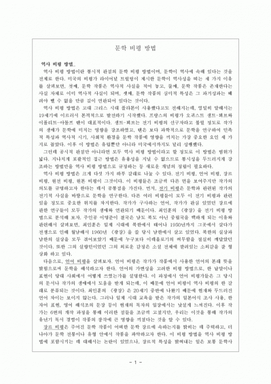문학 비평 방법
