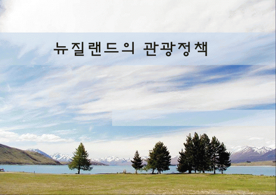 뉴질랜드 관광정책