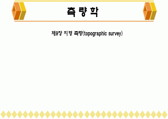 지형 측량(topographic survey)
