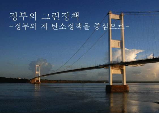 [정책학] 정부의 저탄소정책을 중심으로 정부의 그린정책