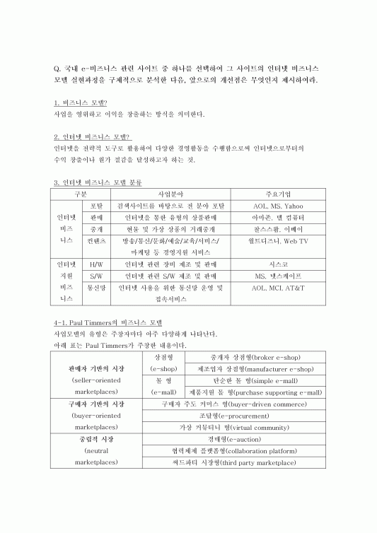 e비즈니스 모델분석(CJmall)
