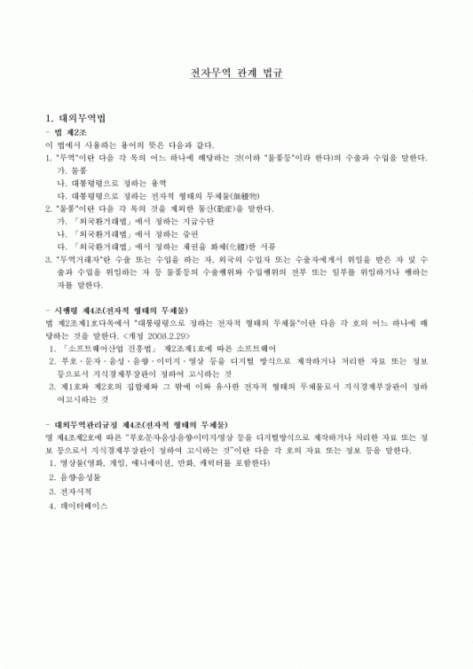 전자무역 관계 법규