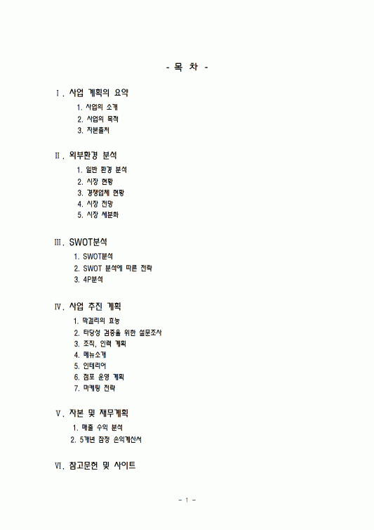 [창업론]웰빙 막걸리전문점 창업계획서