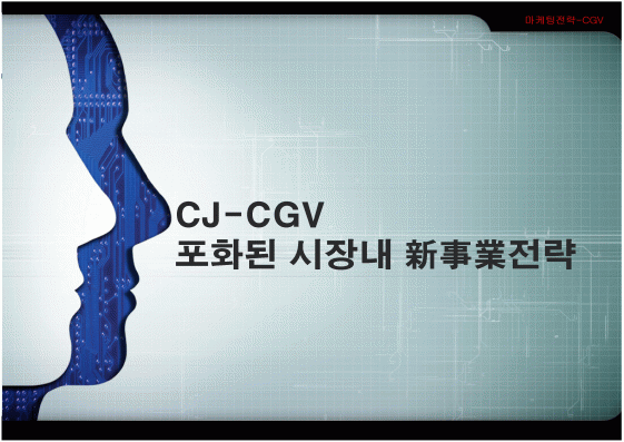CGV의 포화된영화시장내의 신사업전략과 마케팅전략