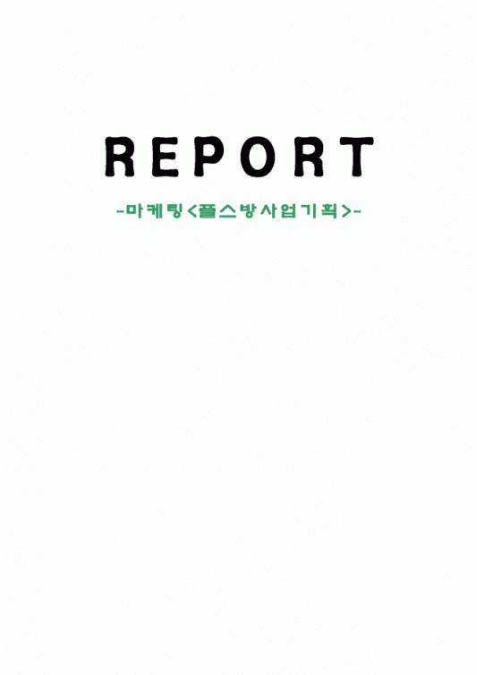 플스방 사업계획서와 마케팅전략기획서
