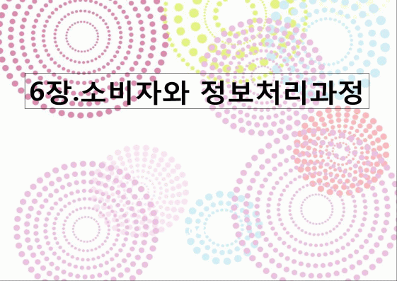산업심리학 소비자심리학 소비자와 정보처리과정