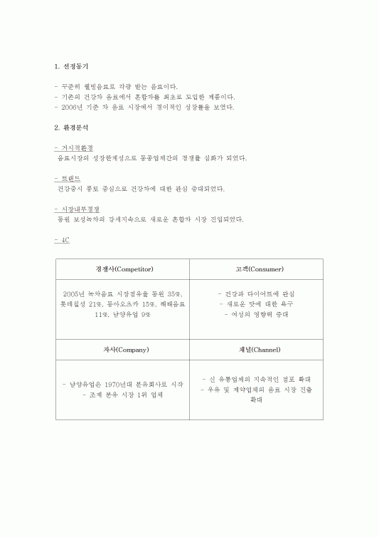 남양유업17차 마케팅사례분석