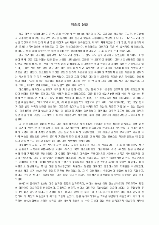 [인문] 이슬람 문화
